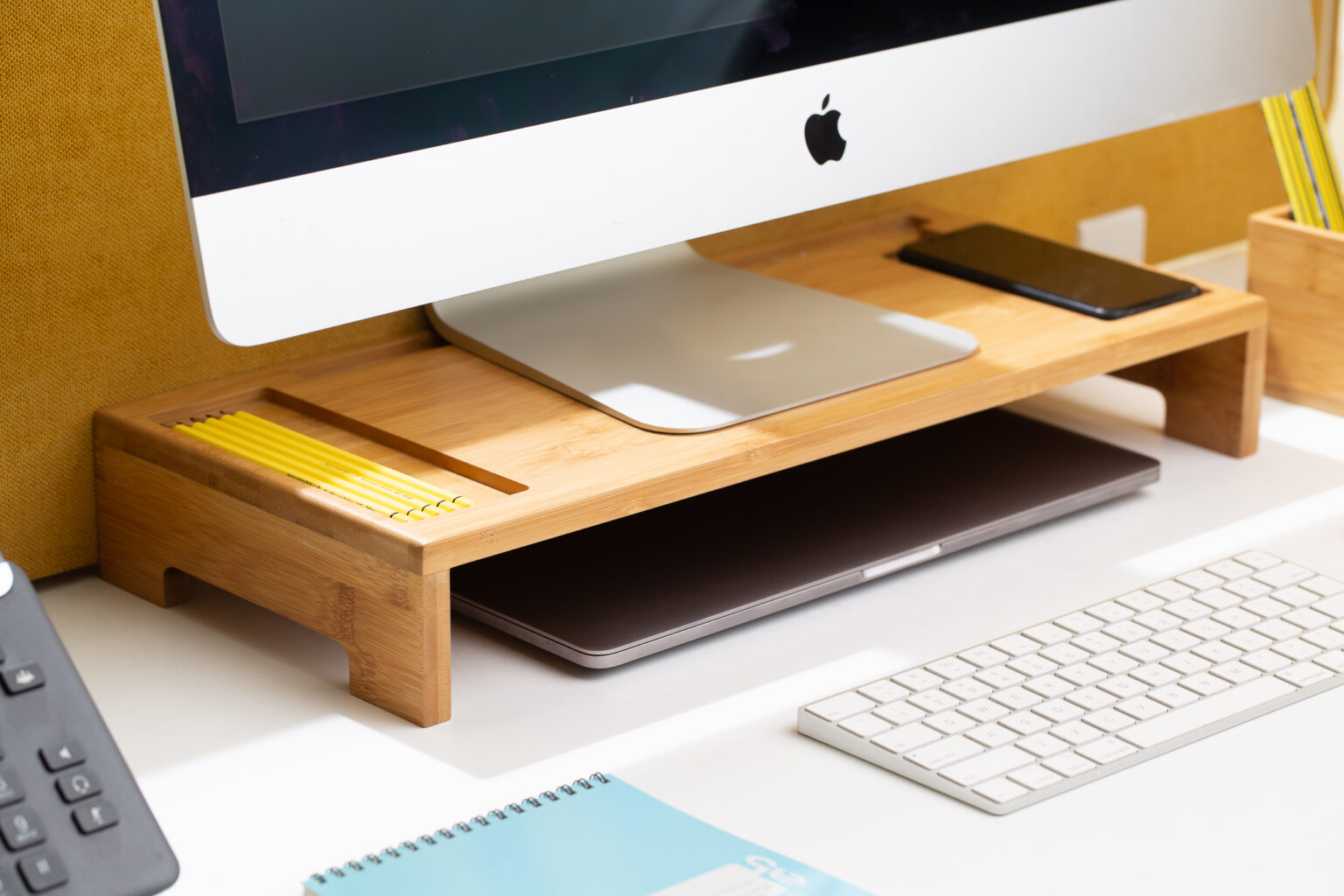 KIRANA BAMBOO MONITOR STAND & DESK ORGANIZER – timberconceptsshop