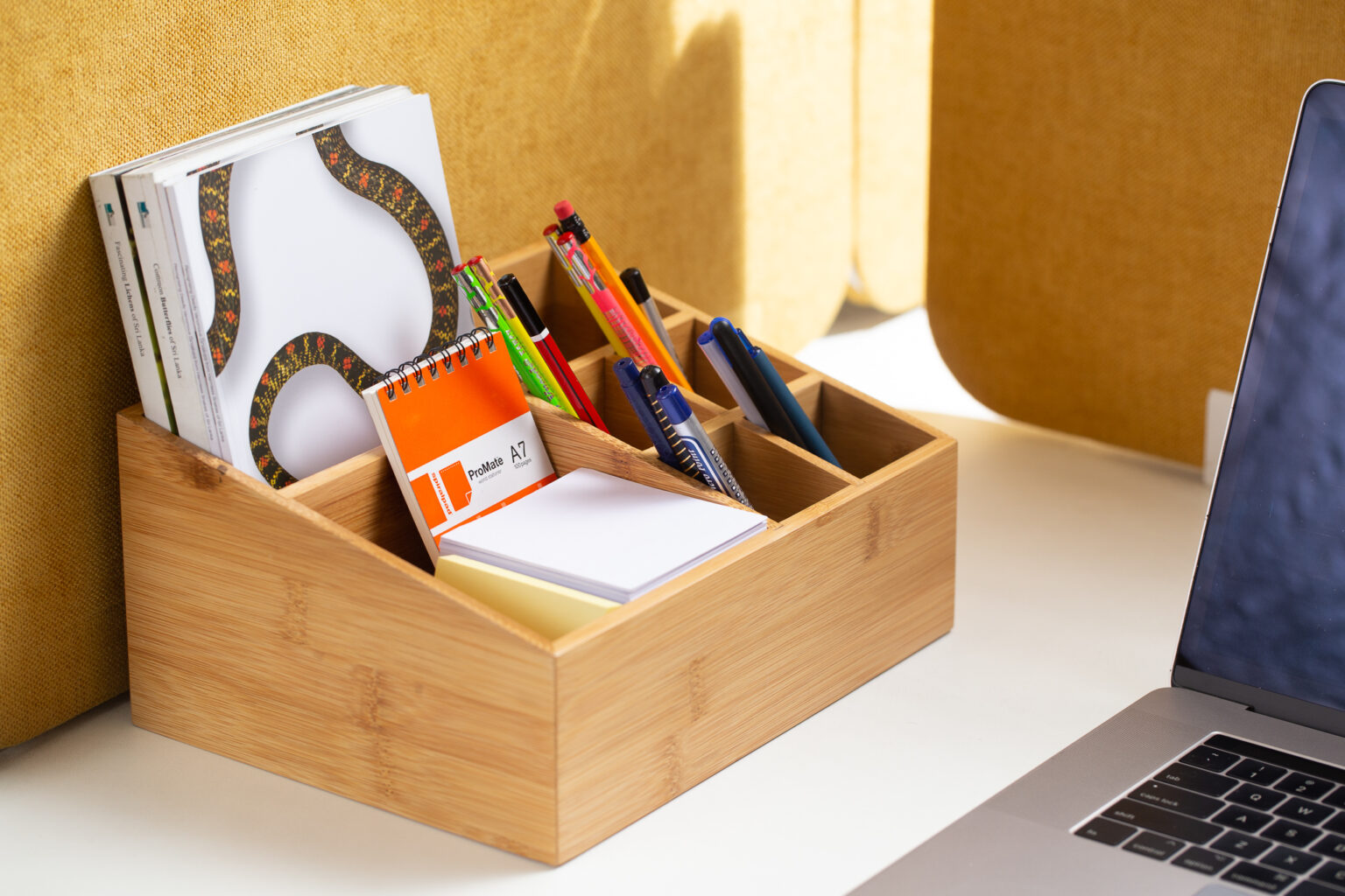 SINHA BAMBOO 6 COMPARTMENT DESK ORGANIZER – timberconceptsshop